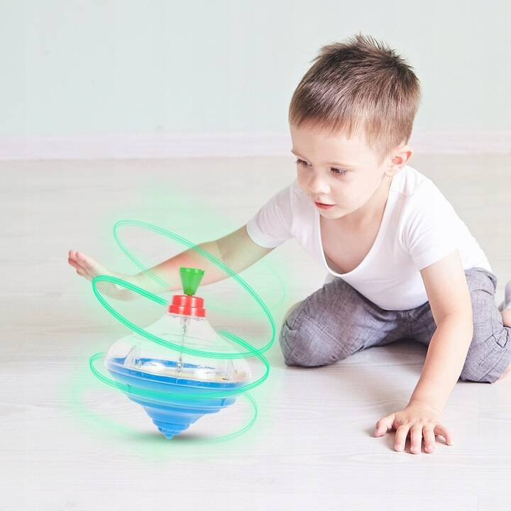 BĄCZEK TRADYCYJNY KOLOROWY GRAJĄCY ZABAWKA DLA DZIECI ŚWIECĄCY W CIEMNOŚCI